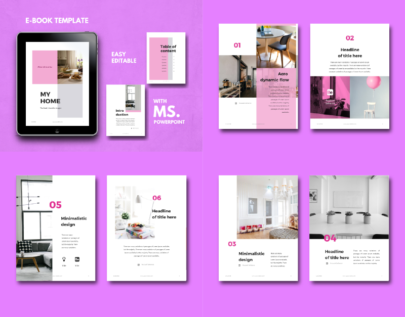 Furniture eBook Presentation PowerPoint template