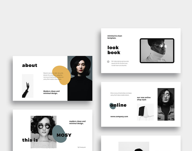 MOSY - Modèle PowerPoint moderne et simple - TemplateMonster
