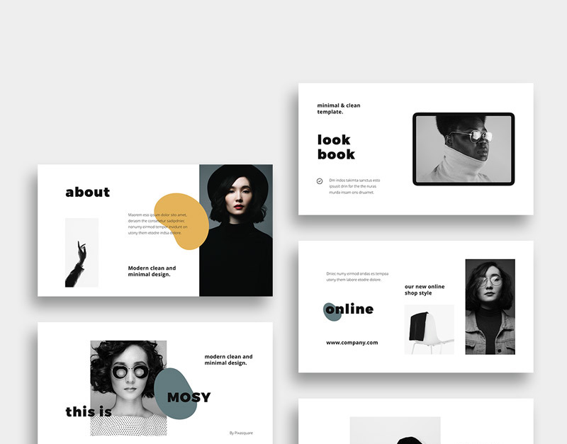 MOSY - Modern ve Basit PowerPoint şablonu - TemplateMonster