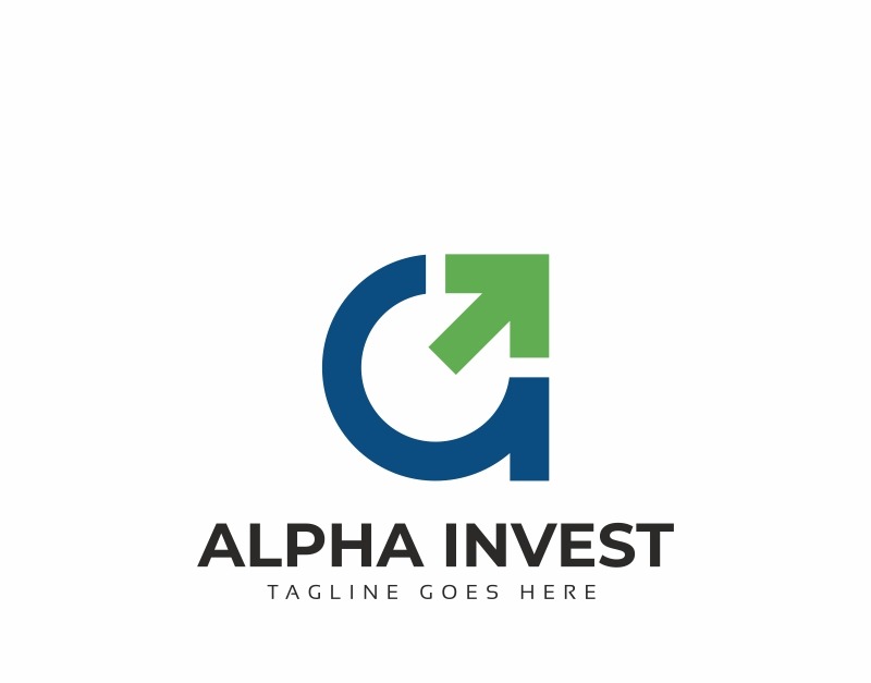 Modèle de logo Alpha Invest #81074 - TemplateMonster