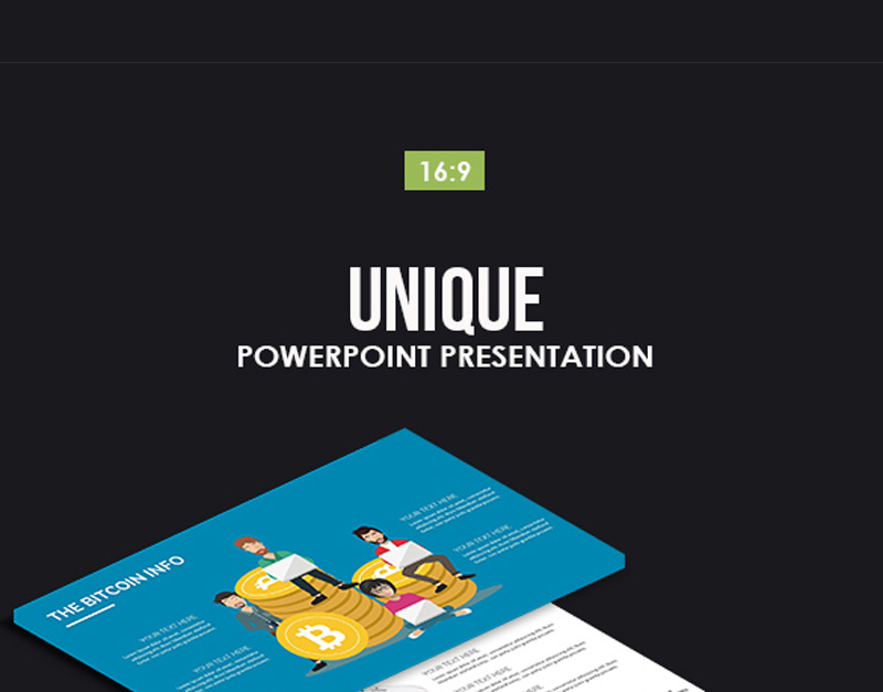 Unique Infographic PowerPoint template - TemplateMonster