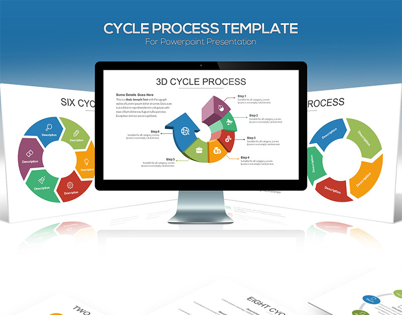 Modèle PowerPoint de processus de cycle - TemplateMonster