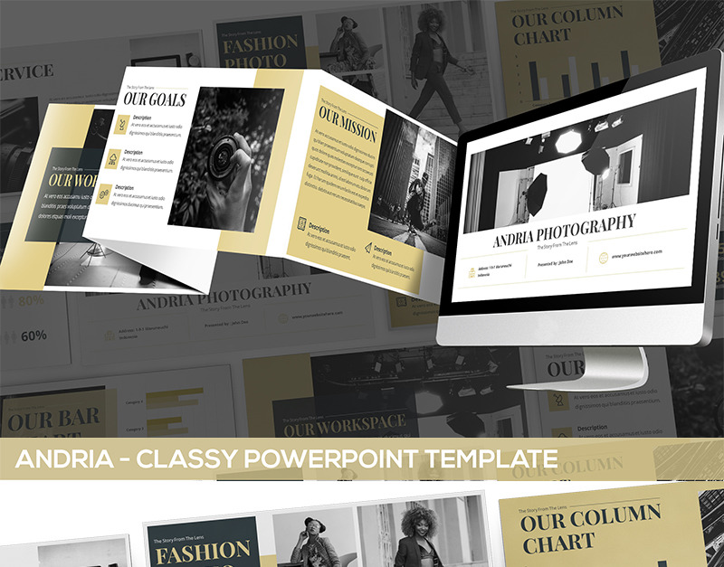 Andria - Classy PowerPoint template #81954 - TemplateMonster