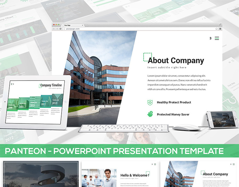 Panteon - PowerPoint-Vorlage für Präsentationen