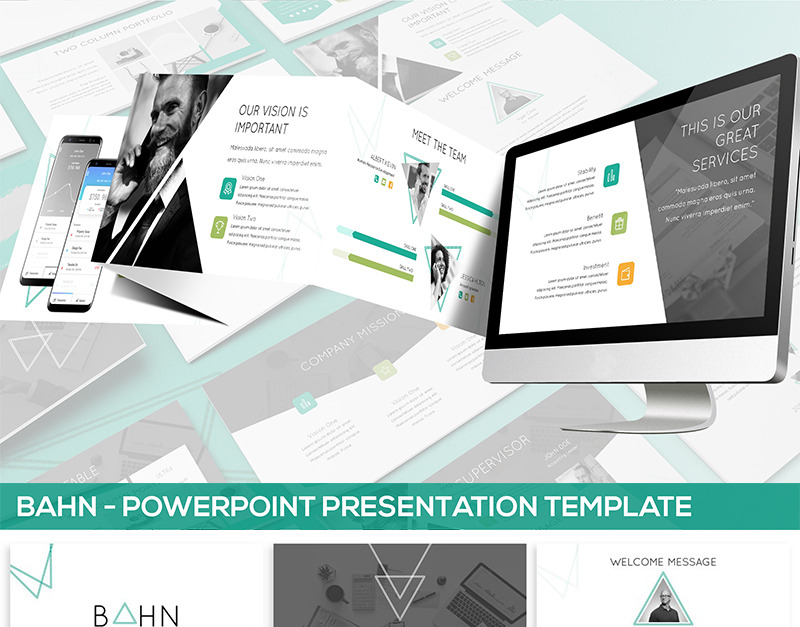 Bahn - Dreieck PowerPoint-Vorlage #82091 - TemplateMonster