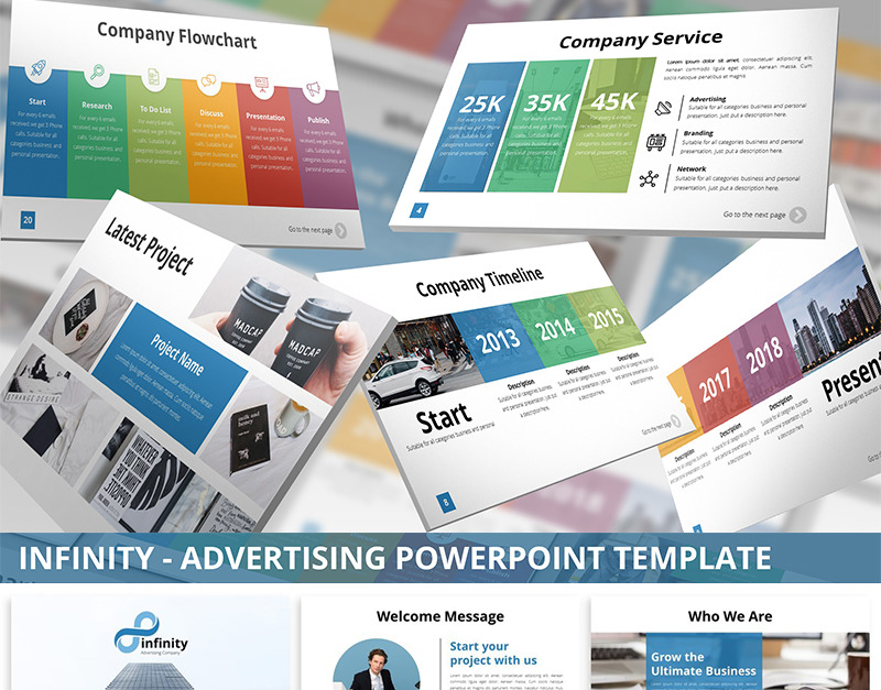 Infinity - Advertising PowerPoint template - TemplateMonster