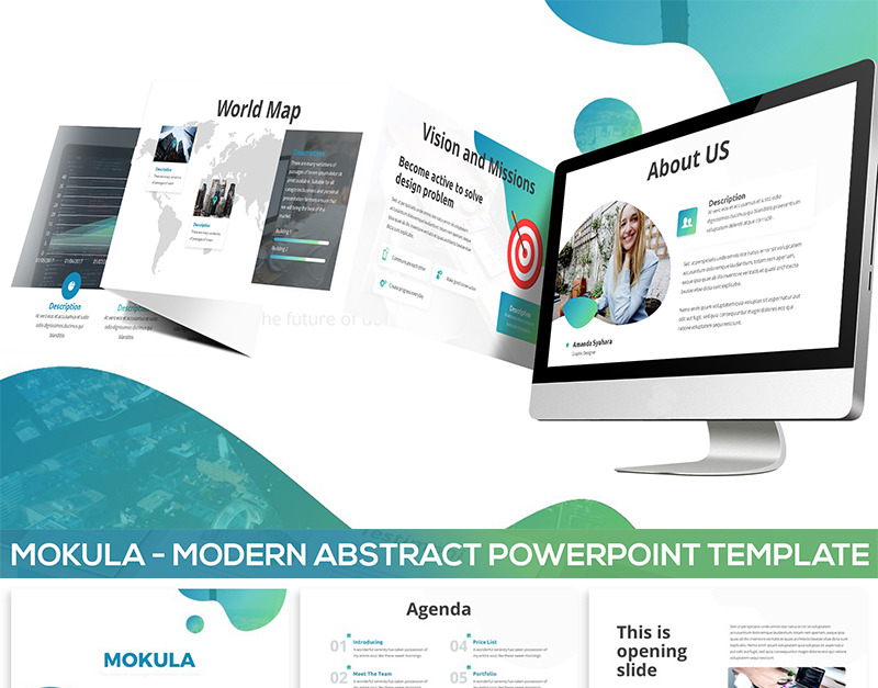 Mokula - Modern Abstract PowerPoint template