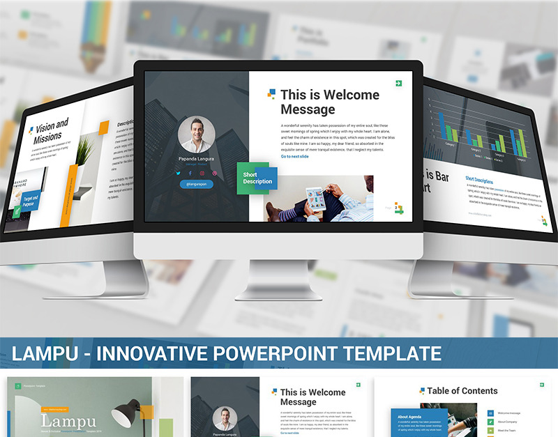 Lampu - Innovative PowerPoint template - TemplateMonster