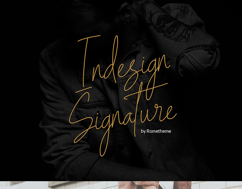 Indesign Signature Cursive Font #82334 - TemplateMonster