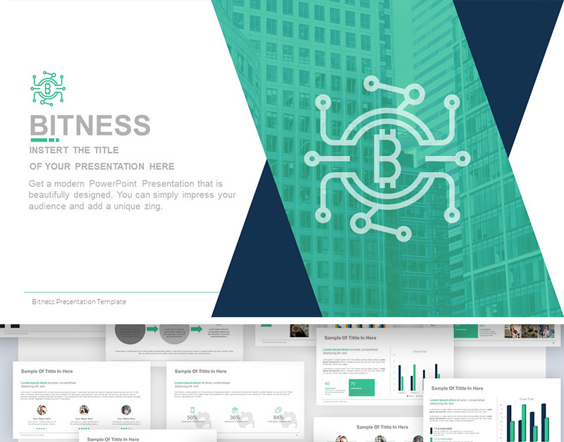 Bitness PowerPoint şablonu #82455 - TemplateMonster