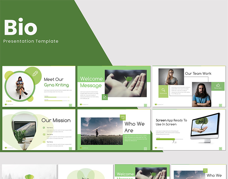 Bio - szablon PowerPoint #82777 - TemplateMonster