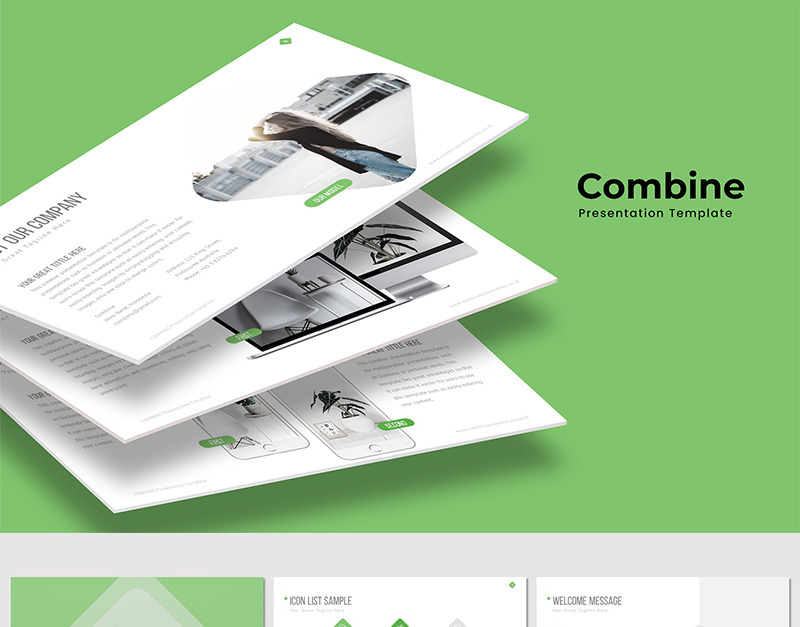 Combine - PowerPoint template #82778 - TemplateMonster