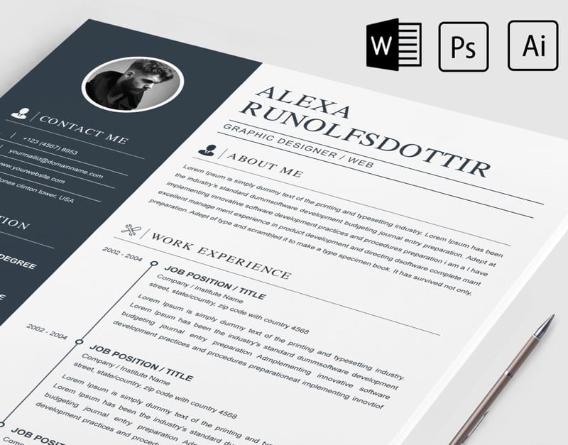 Modèle de CV Alex Runolfsdottir #82771 - TemplateMonster