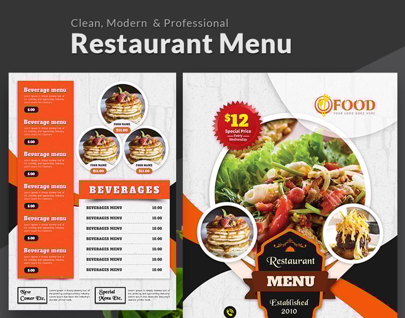 Tasty Restaurant Menu - Corporate Identity Template