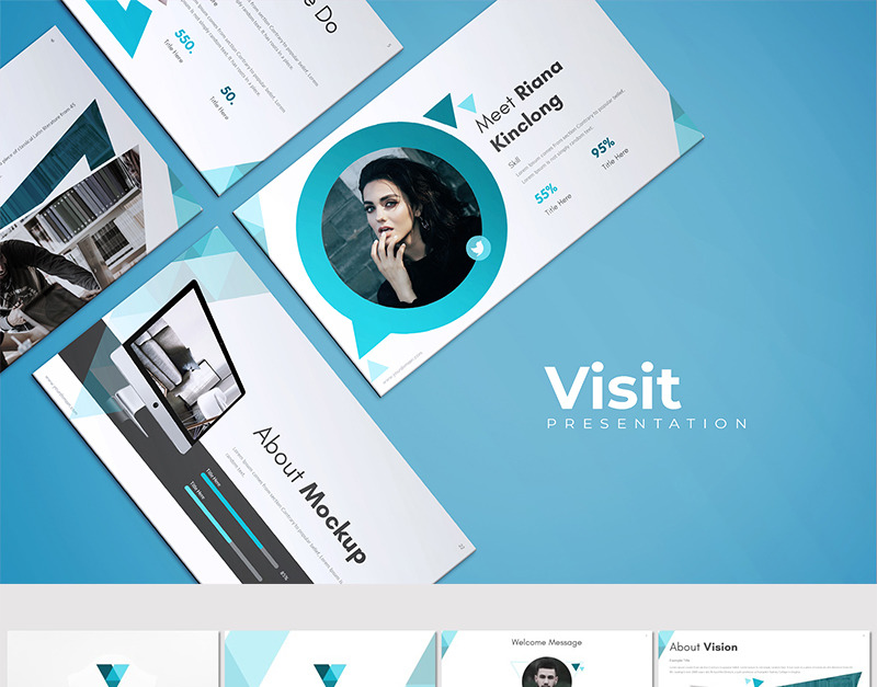 Visit-2 - PowerPoint template #83069 - TemplateMonster