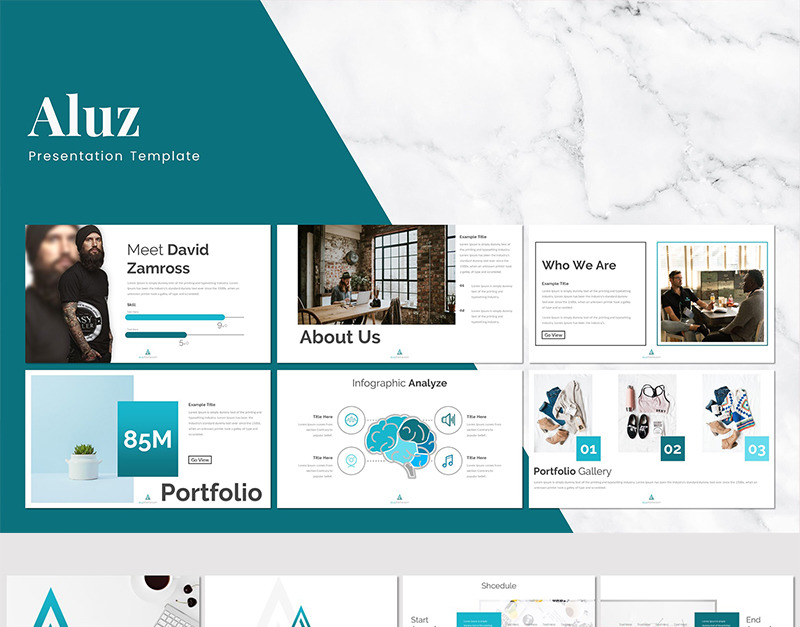 Modèle Aluz PowerPoint #83172 - TemplateMonster