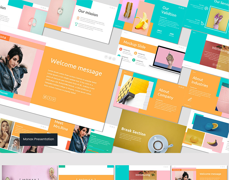 Monax PowerPoint template #83113 - TemplateMonster