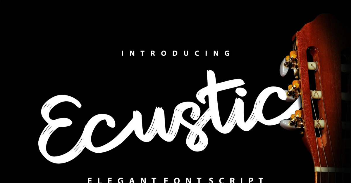 Ecustic | Elegant Cursive Font #83283 - TemplateMonster