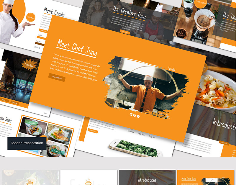 Fooder - PowerPoint template #83826 - TemplateMonster