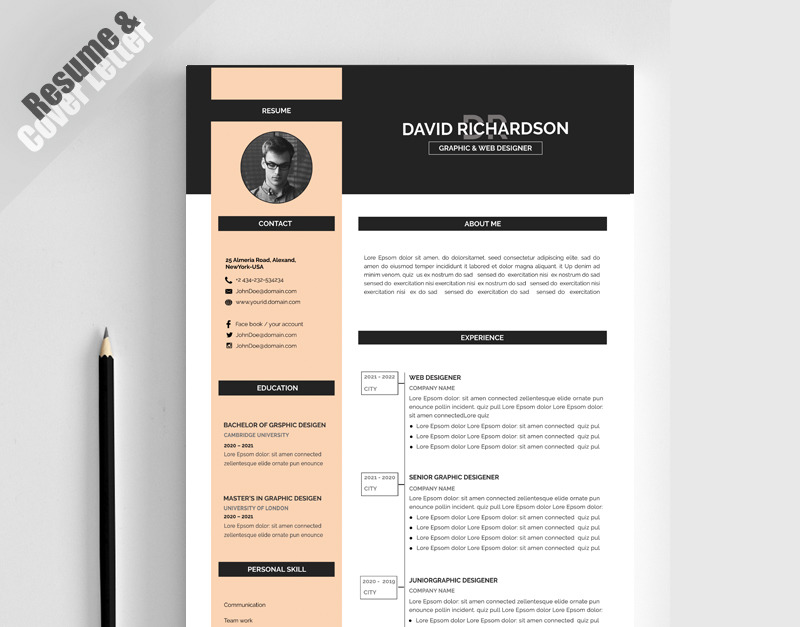 David Richardson Resume Template #83904 - TemplateMonster