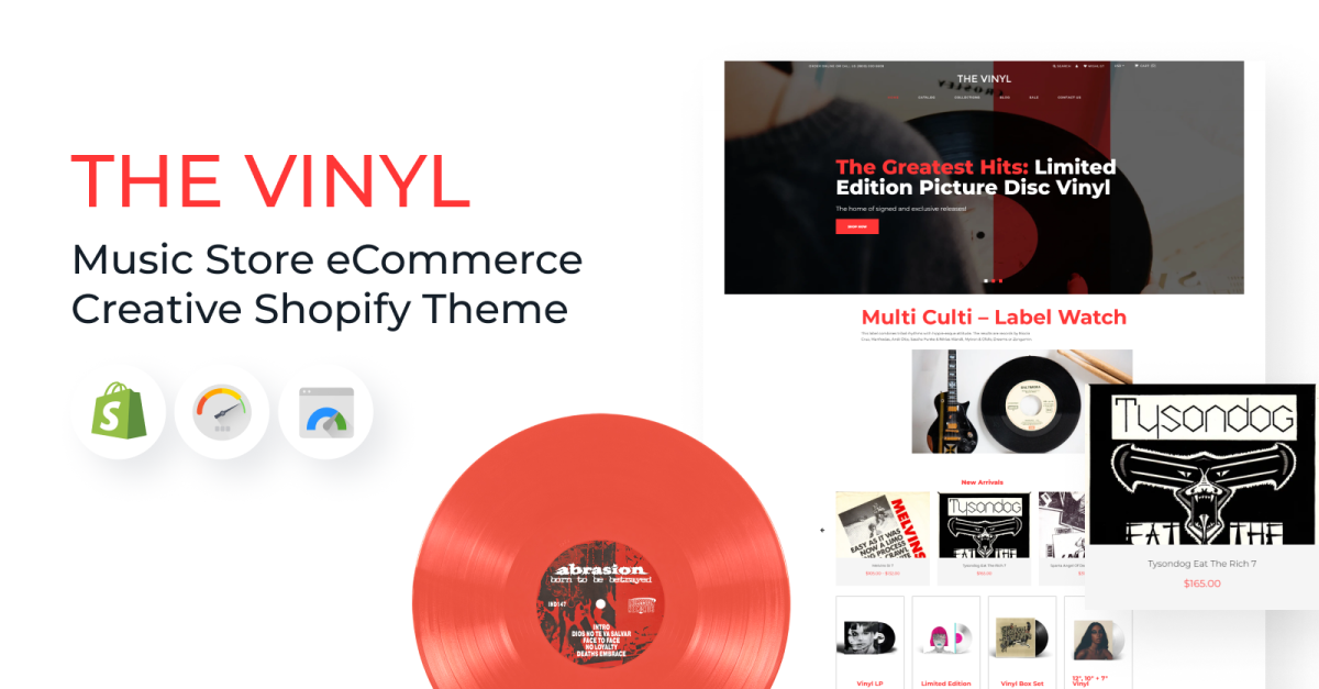 The Vinyl - Music Store eCommerce Creative Shopify Theme