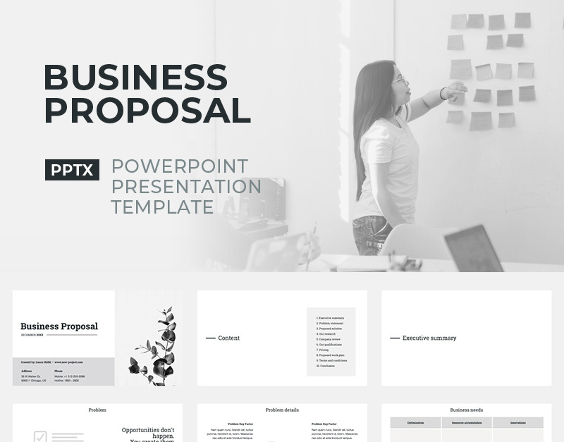 Business Proposal PowerPoint template - TemplateMonster