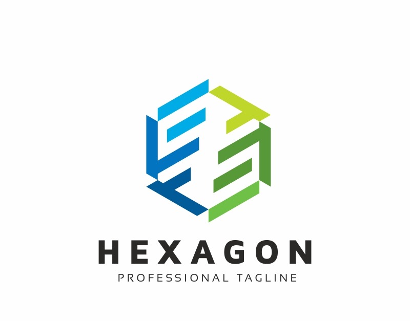 Hexagon logotyp mall #84592 - TemplateMonster