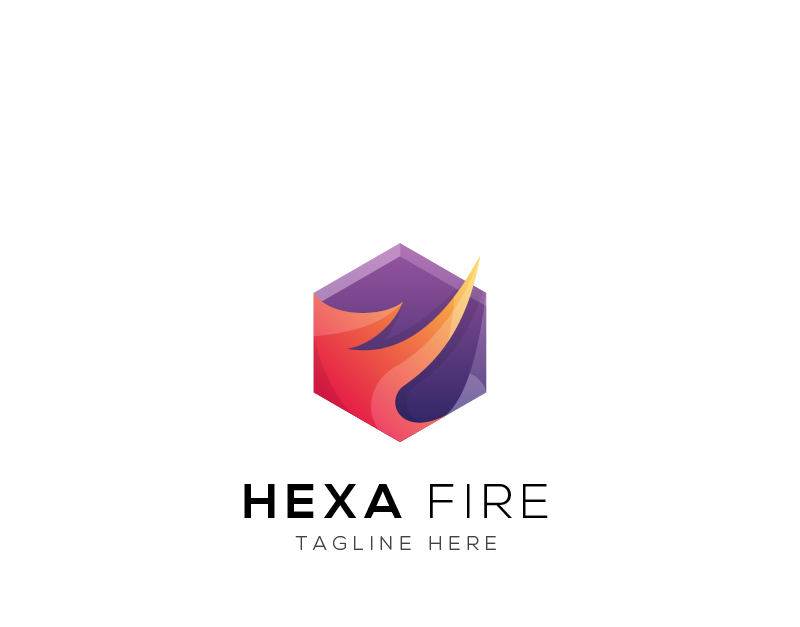 Hexa Fire Logo Template #85029 - TemplateMonster