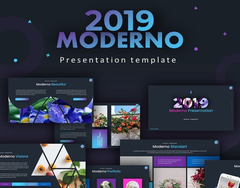 Plantilla de PowerPoint Moderno 2019 - TemplateMonster