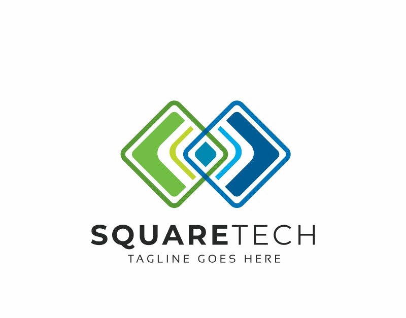Square Tech Logo Vorlage #85339 - TemplateMonster