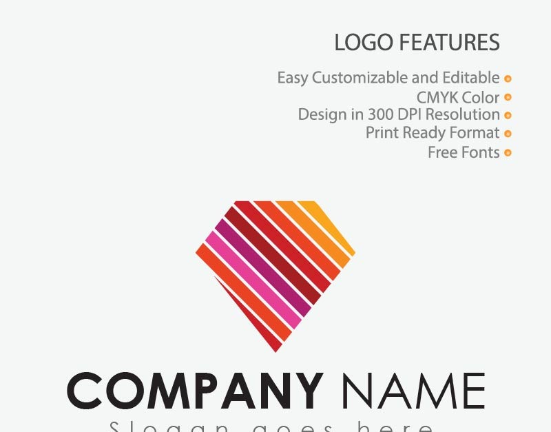 Colorful Diamond Logo Template #85412 - TemplateMonster