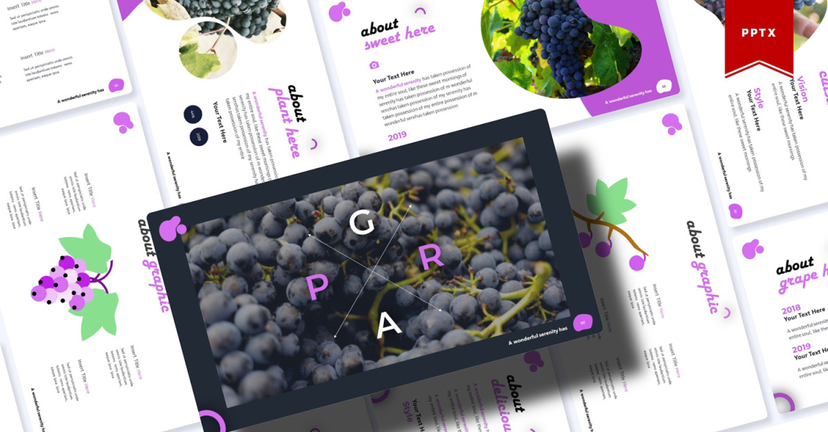 Uva | Modello PowerPoint #85429 - TemplateMonster