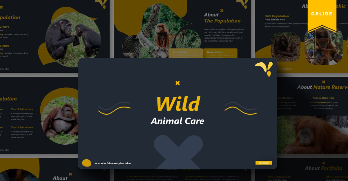 Wild Animal Care | Google Slides #85439 - TemplateMonster