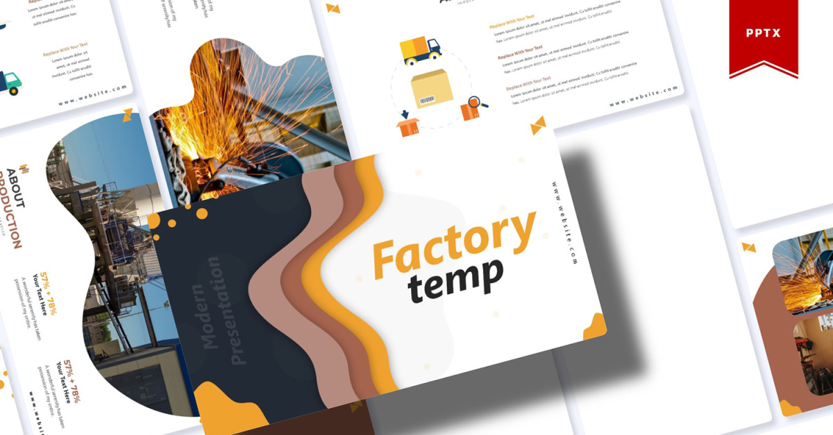 Factory | PowerPoint template #85613 - TemplateMonster