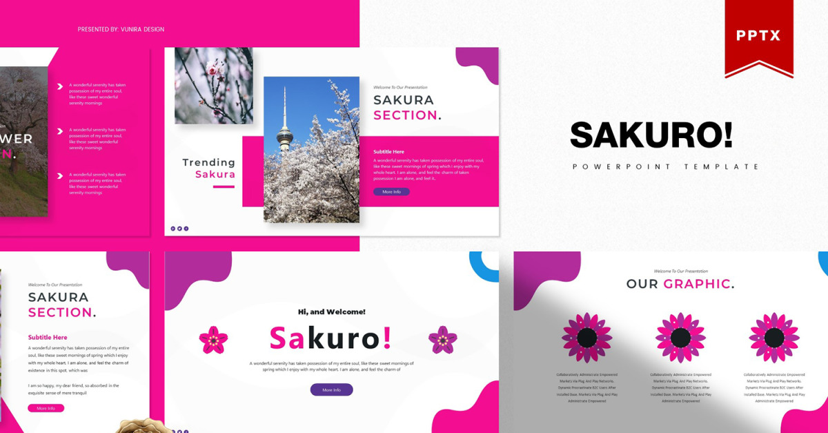 Sakura! | Plantilla de PowerPoint #85718 - TemplateMonster