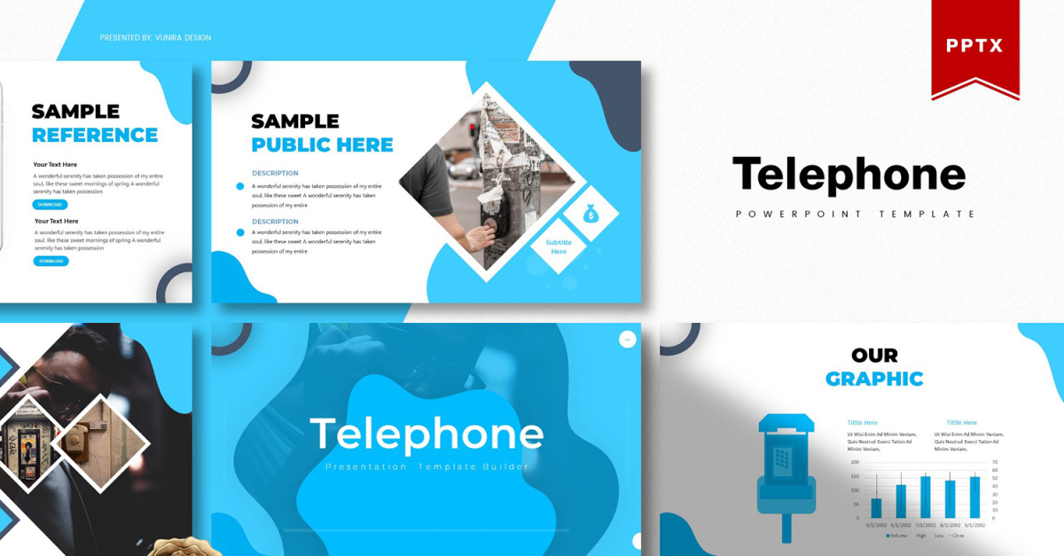 Telefone | Modelo de PowerPoint #85886 - TemplateMonster