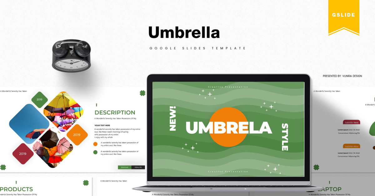 Umbrella | Google Slides #85829 - TemplateMonster