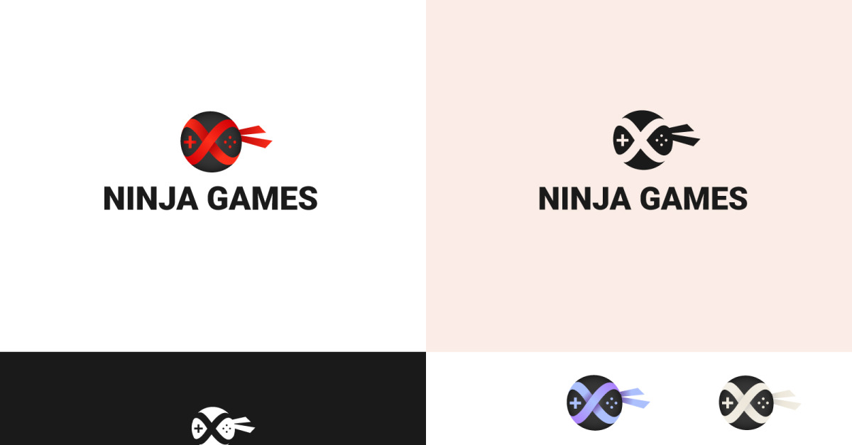 Ninja Games Logo Template #86081 - TemplateMonster