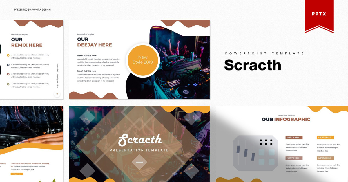 Scracth | PowerPoint template #86000 - TemplateMonster