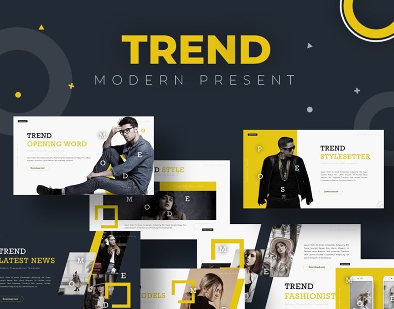Modèle PowerPoint moderne tendance #86329 - TemplateMonster