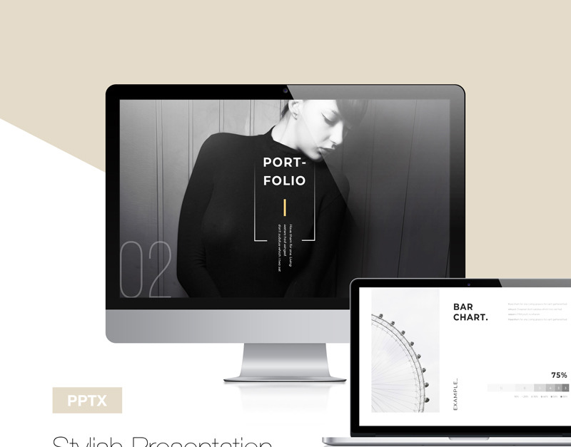 Snygg Minimal PowerPoint-mall #86467 - TemplateMonster