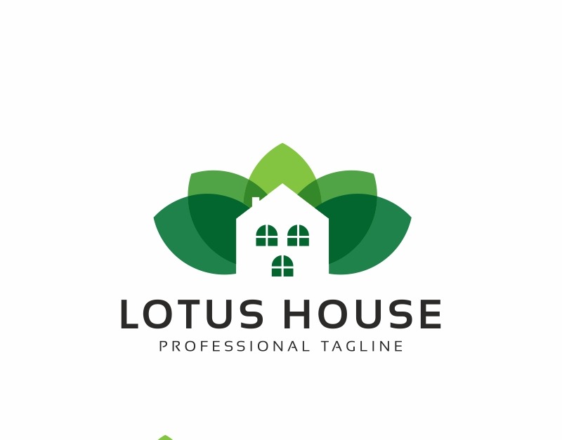 Lotus House Logo Şablonu #86782 - TemplateMonster