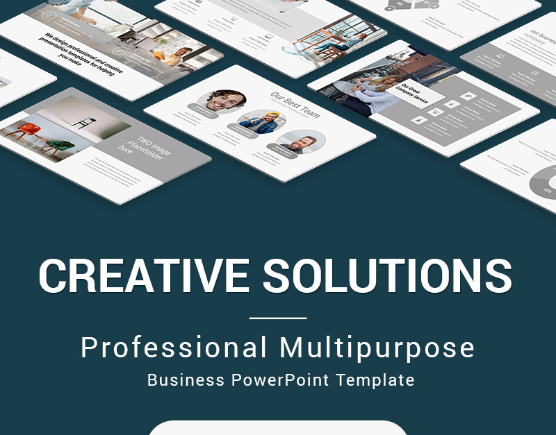 Creative Solutions PowerPoint template - TemplateMonster