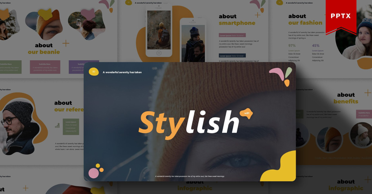 Stylish | PowerPoint template #87080 - TemplateMonster