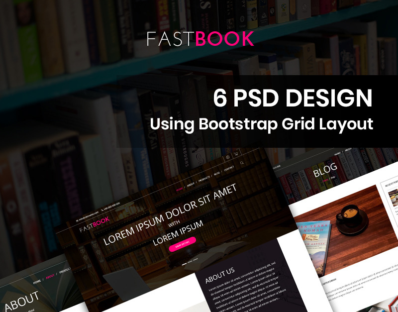 Fastbook - Book Store PSD-Vorlage #87679 - TemplateMonster