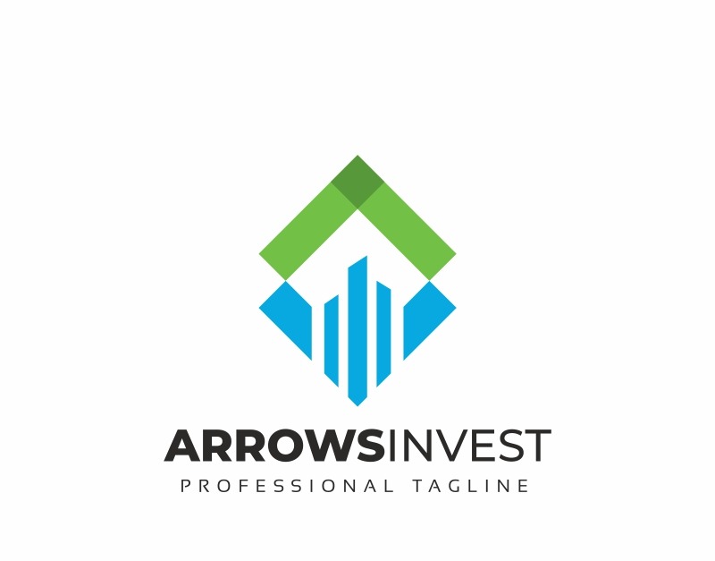 Arrows Invest Logo Template #87784 - TemplateMonster