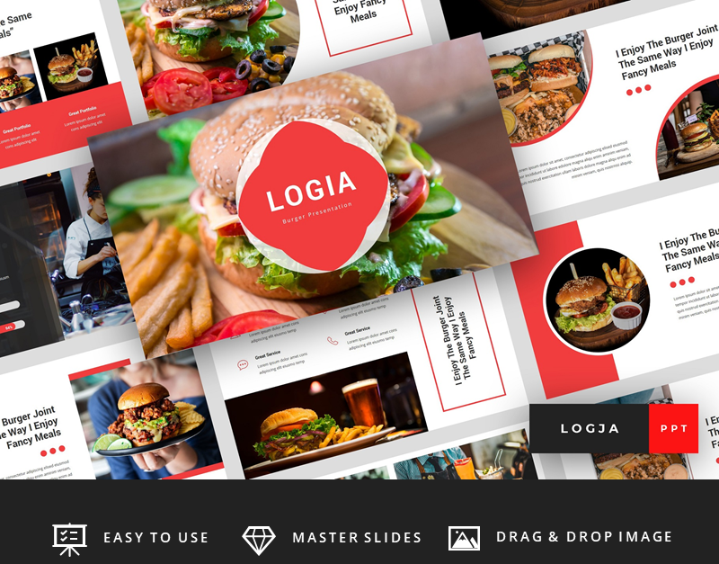Logja - Burger Presentation PowerPoint template