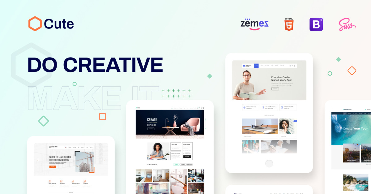 Cute - Universal Multipurpose Creative HTML Website Template