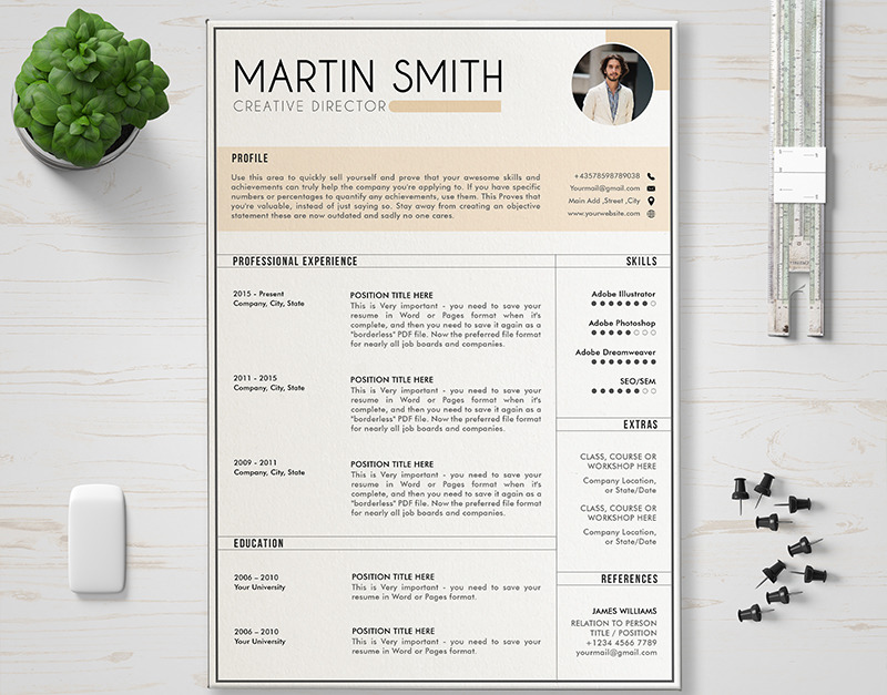 Martin Resume Template #89043 - TemplateMonster
