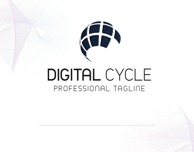 Digital Cycle Logo Template #89182 - TemplateMonster